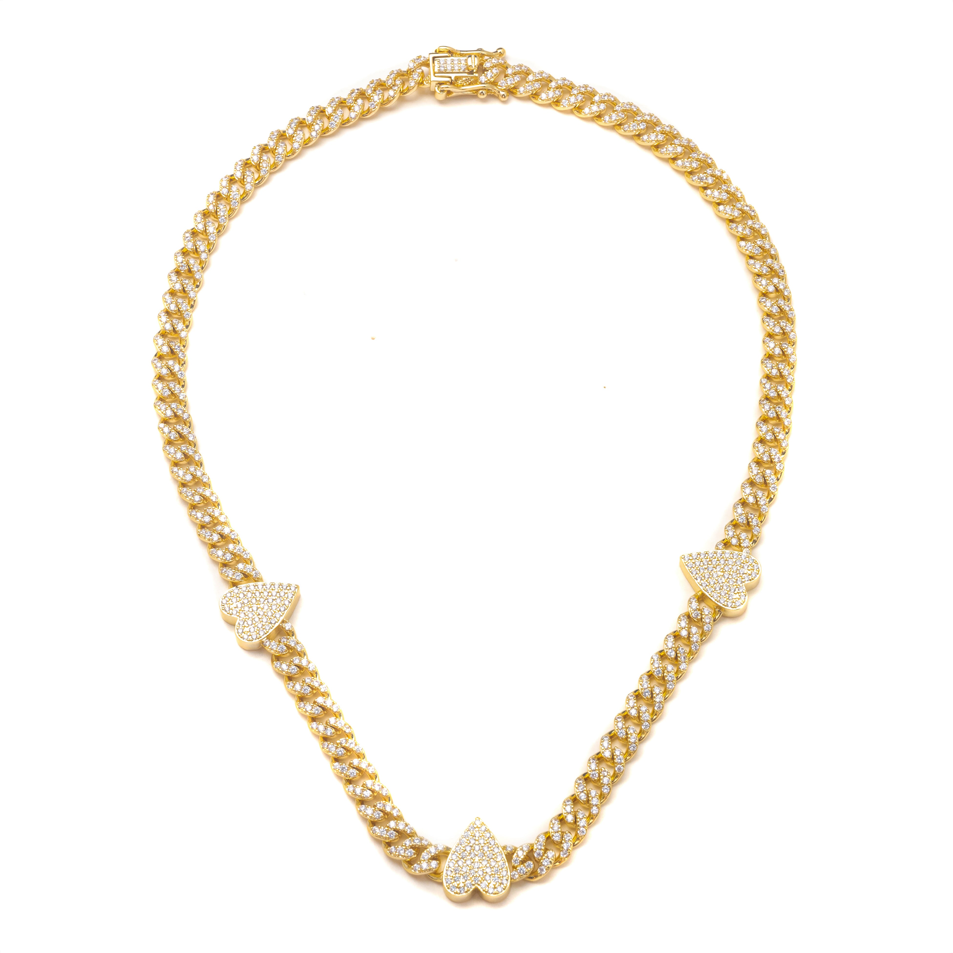 CUBAN LINK HEART NECKLACE – ByLolita